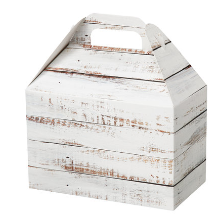 Distressed White Wood Gable Box – Kelli's Gift Baskets, LLC
